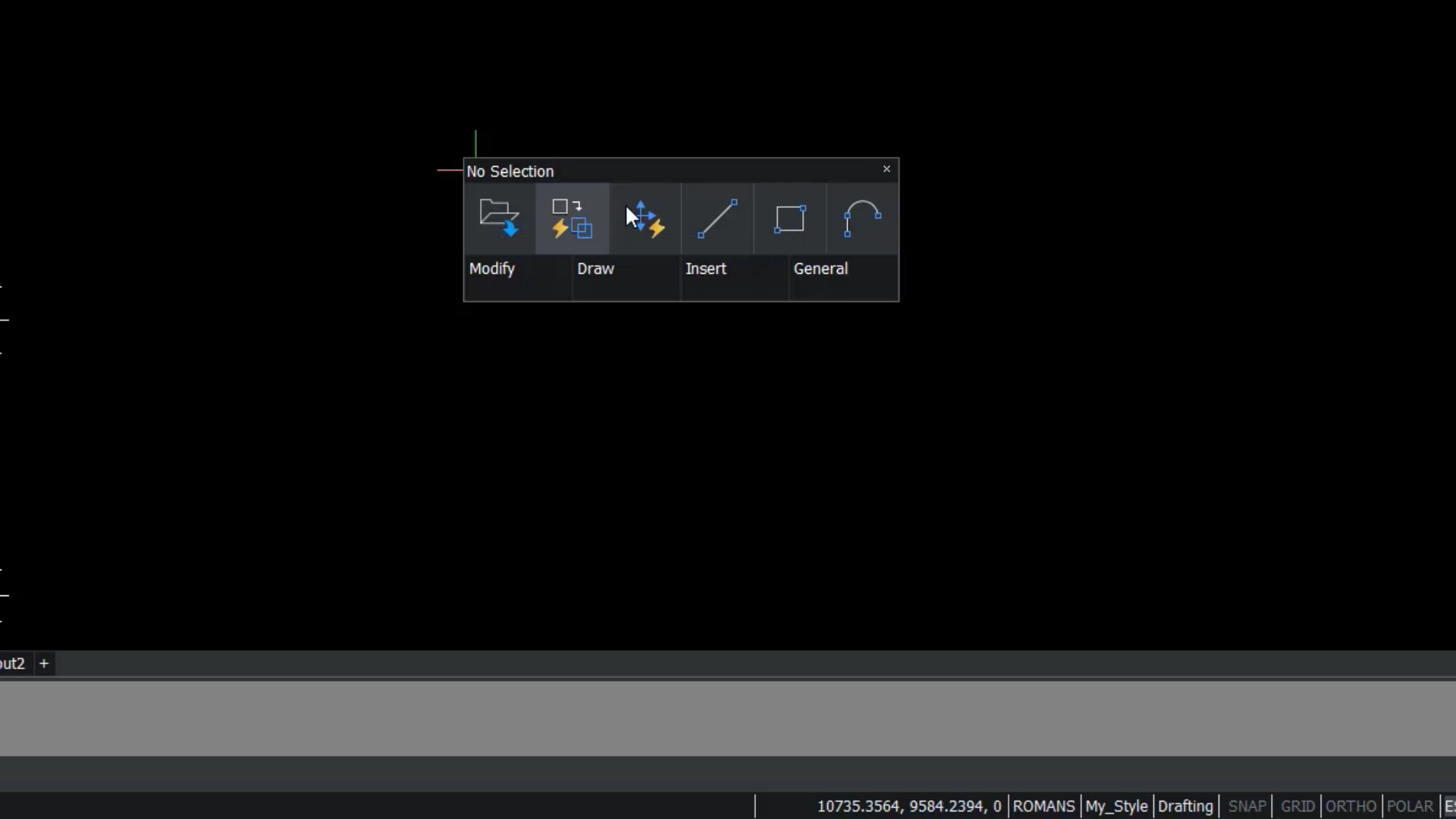 How to Use the BricsCAD QUAD Cursor