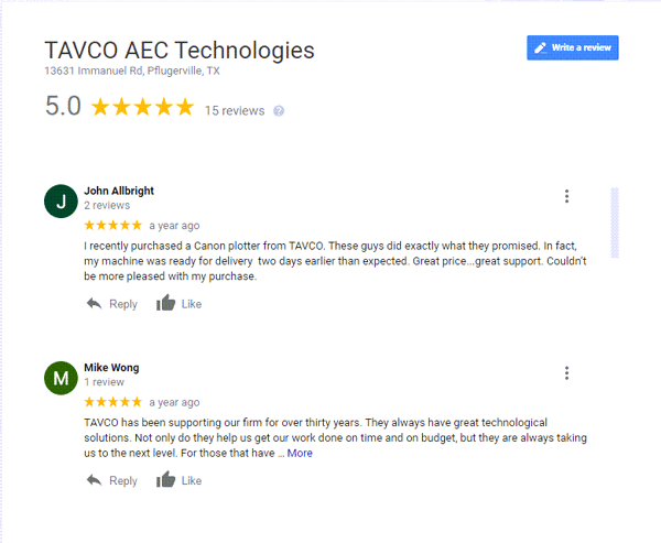 Thank you for contacting TAVCO - Wide Format Workflow Solutions